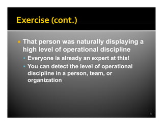 Operational Discipline: 15 Characteristics of great companies and their ...