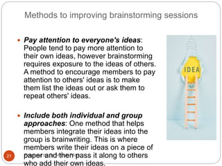 Creativity Tools and Techniques | PPTX