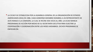 proyecto cicad que es y funcion | PPTX