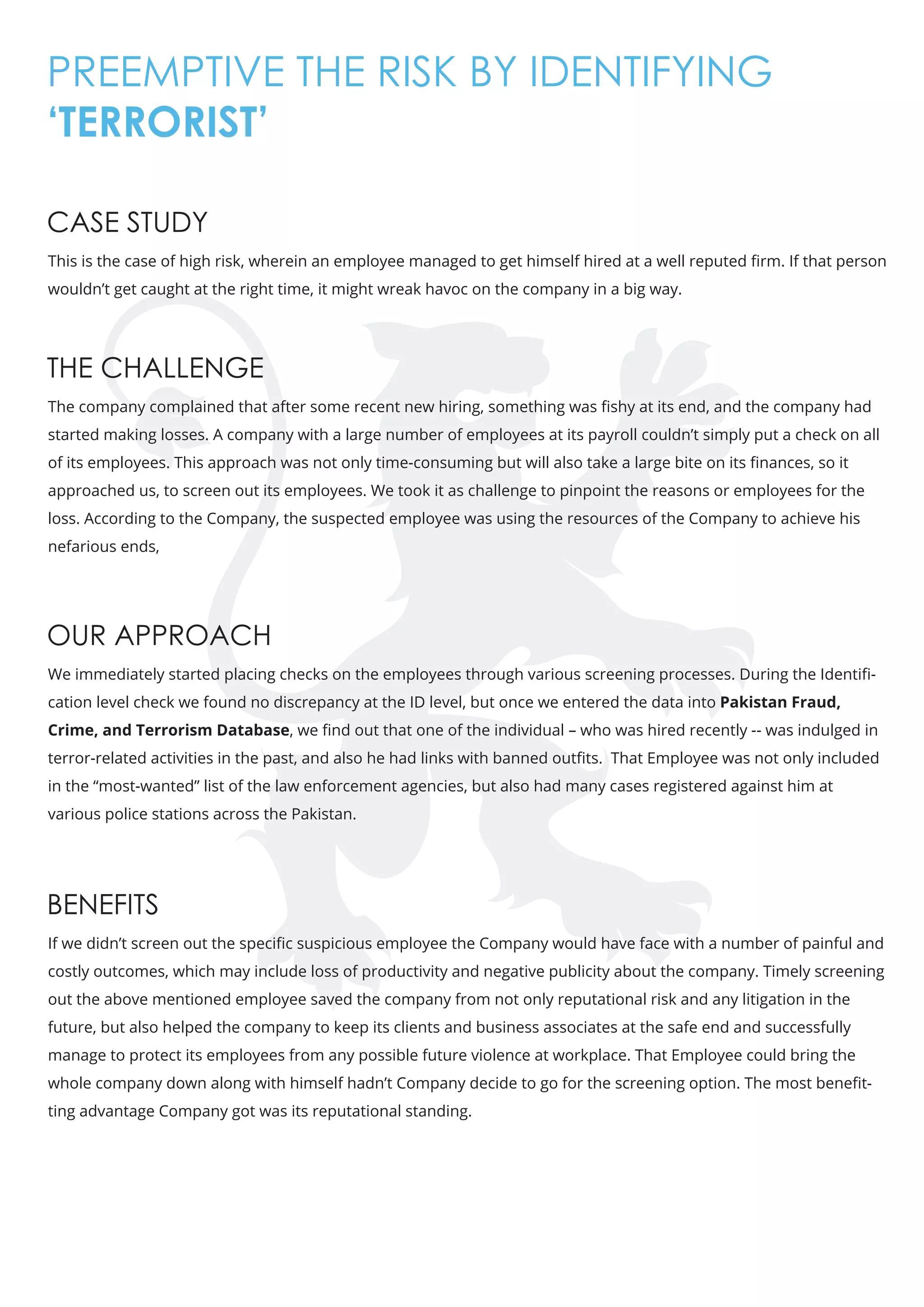 Criminal Intelligence Check (CIC) | PDF