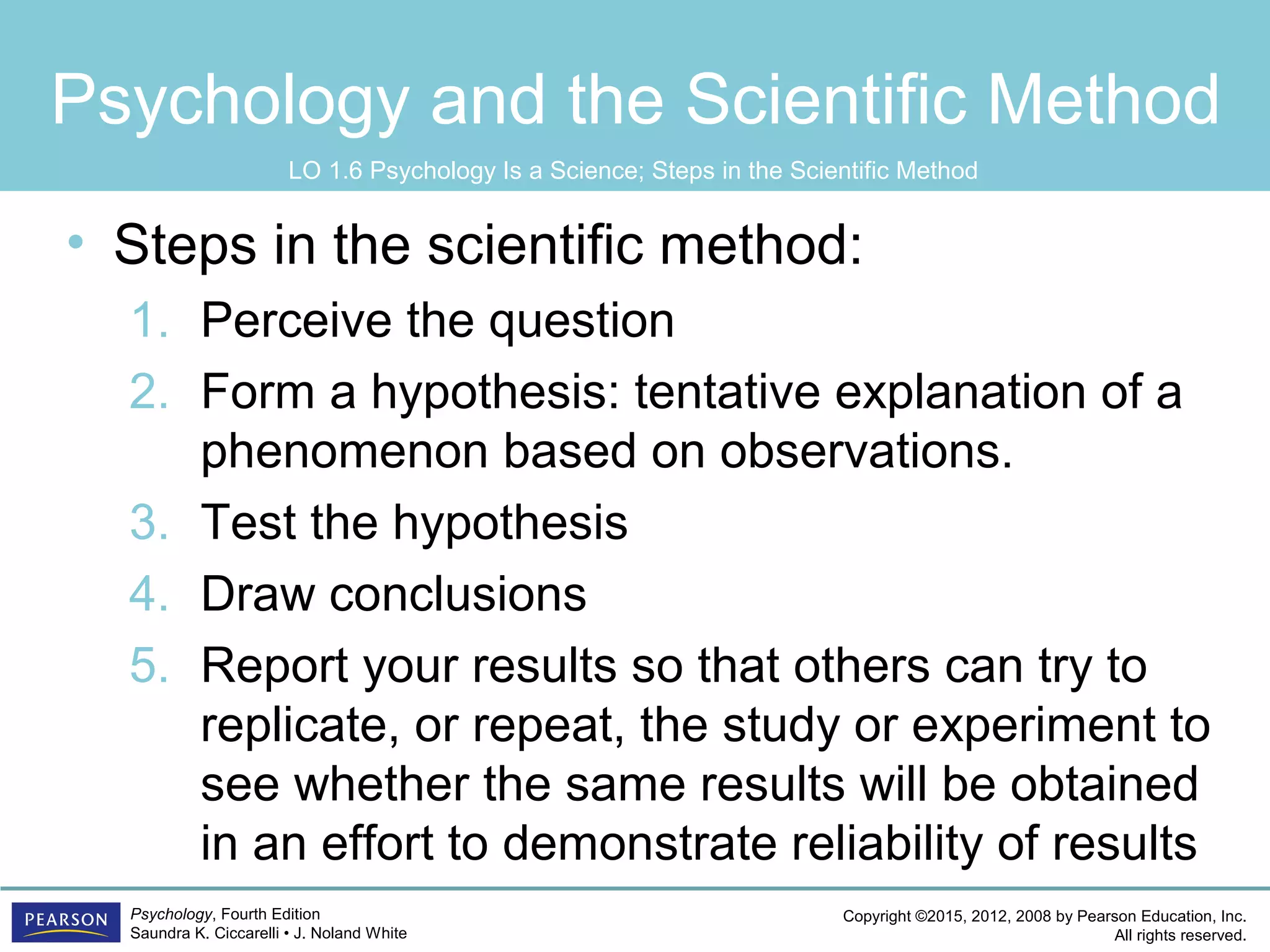 PSYC1101 - Chapter 1, 4th Edition PowerPoint | PPT