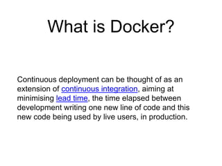 CI CD using Docker and Jenkins | PPTX