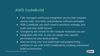 CI/CD using CodeCommit CodeBuild CodeDeploy CodePipeline | PPTX | Cloud Computing | Internet