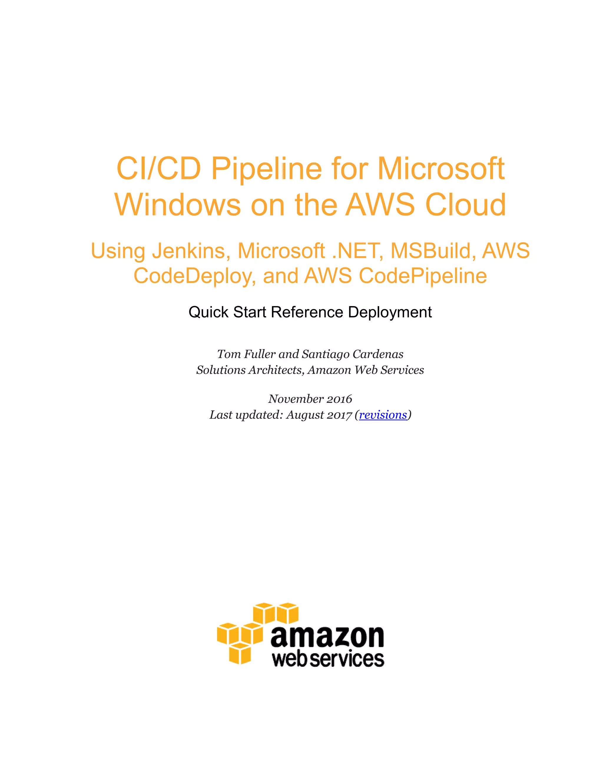CI/CD Pipeline using AWS cloud | PDF