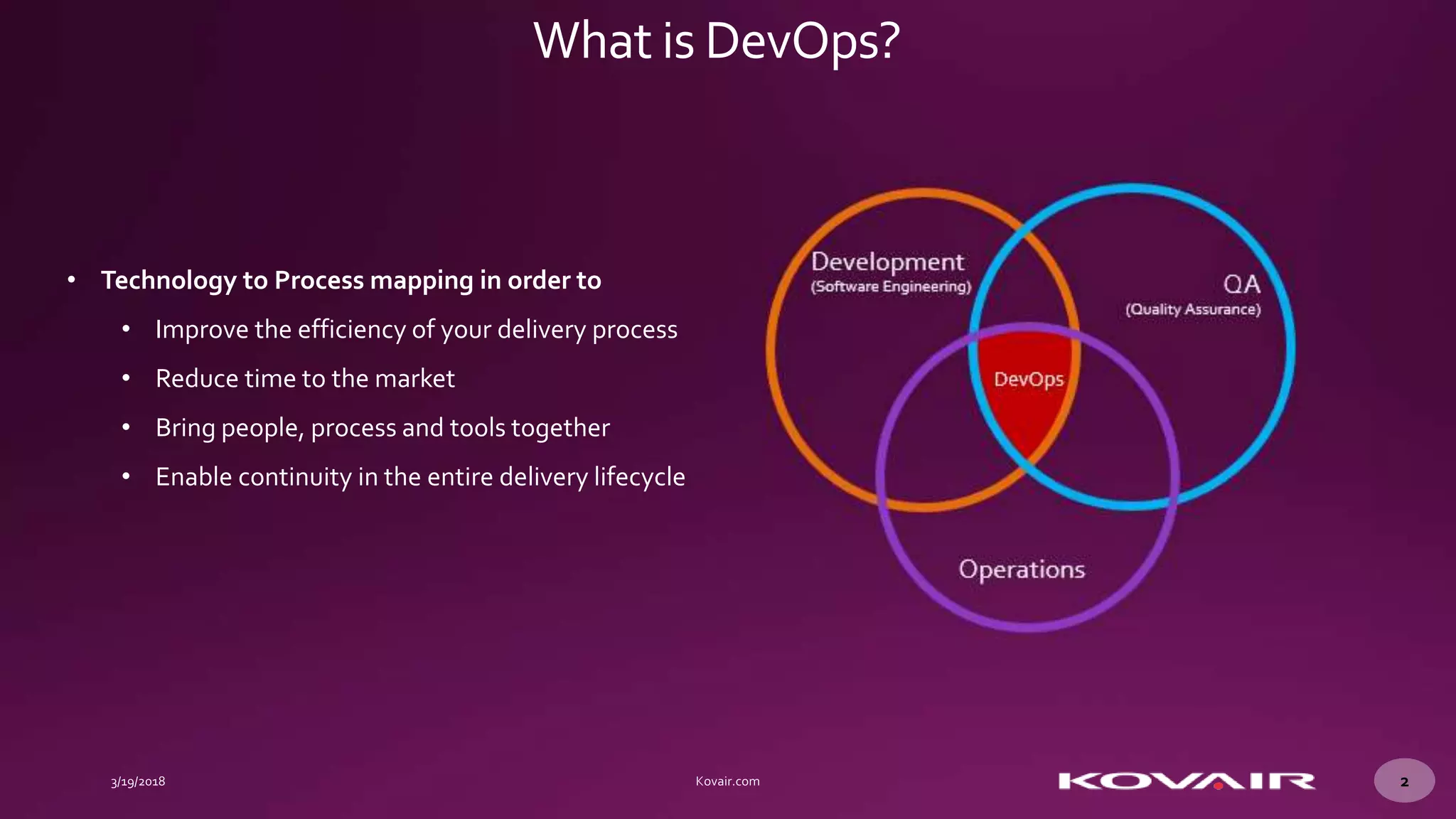 Presentation on 3 Pillars of DevOps - Kovair DevOps | PPT