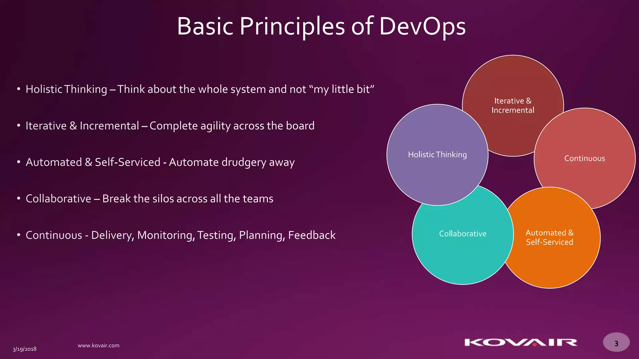 Presentation on 3 Pillars of DevOps - Kovair DevOps | PPT