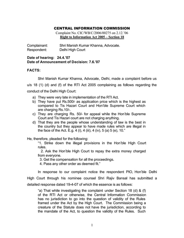 Cic decision hc_rtifees_ | PDF