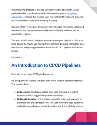 CI/CD Test Automation: Key Strategies, Tools, and Challenges | PDF