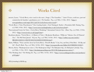 Cicely berry pp | PDF