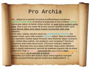 Cicerone profilo e pro archia | PPT