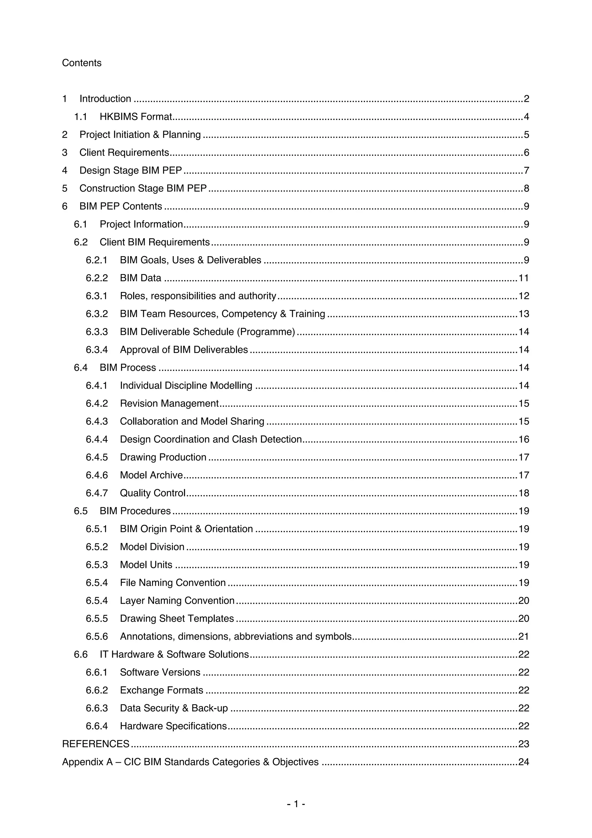 Hong Kong BIM Standards, Building Information Model - Project Execution ...