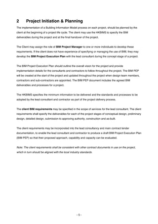 Hong Kong BIM Standards, Building Information Model - Project Execution ...