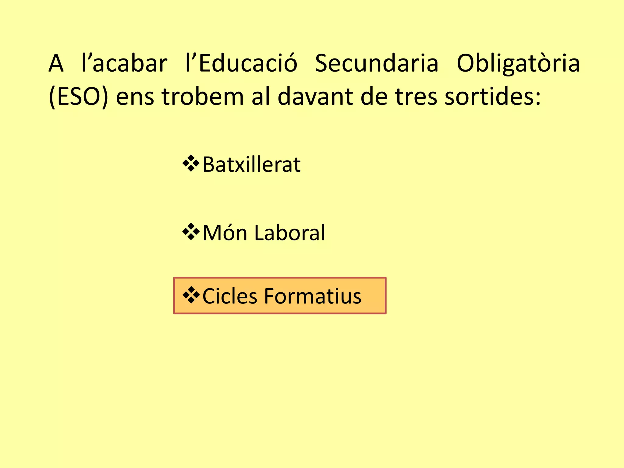Cicles formatius | PPT