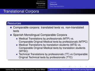 Identification of Translationese: A Machine Learning Approach | PDF | Technology & Computing