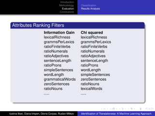 Identification of Translationese: A Machine Learning Approach | PDF | Technology & Computing