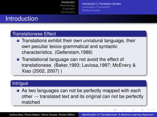 Identification of Translationese: A Machine Learning Approach | PDF | Technology & Computing