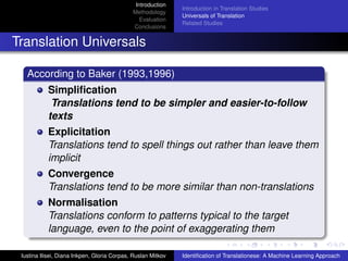 Identification of Translationese: A Machine Learning Approach | PDF ...