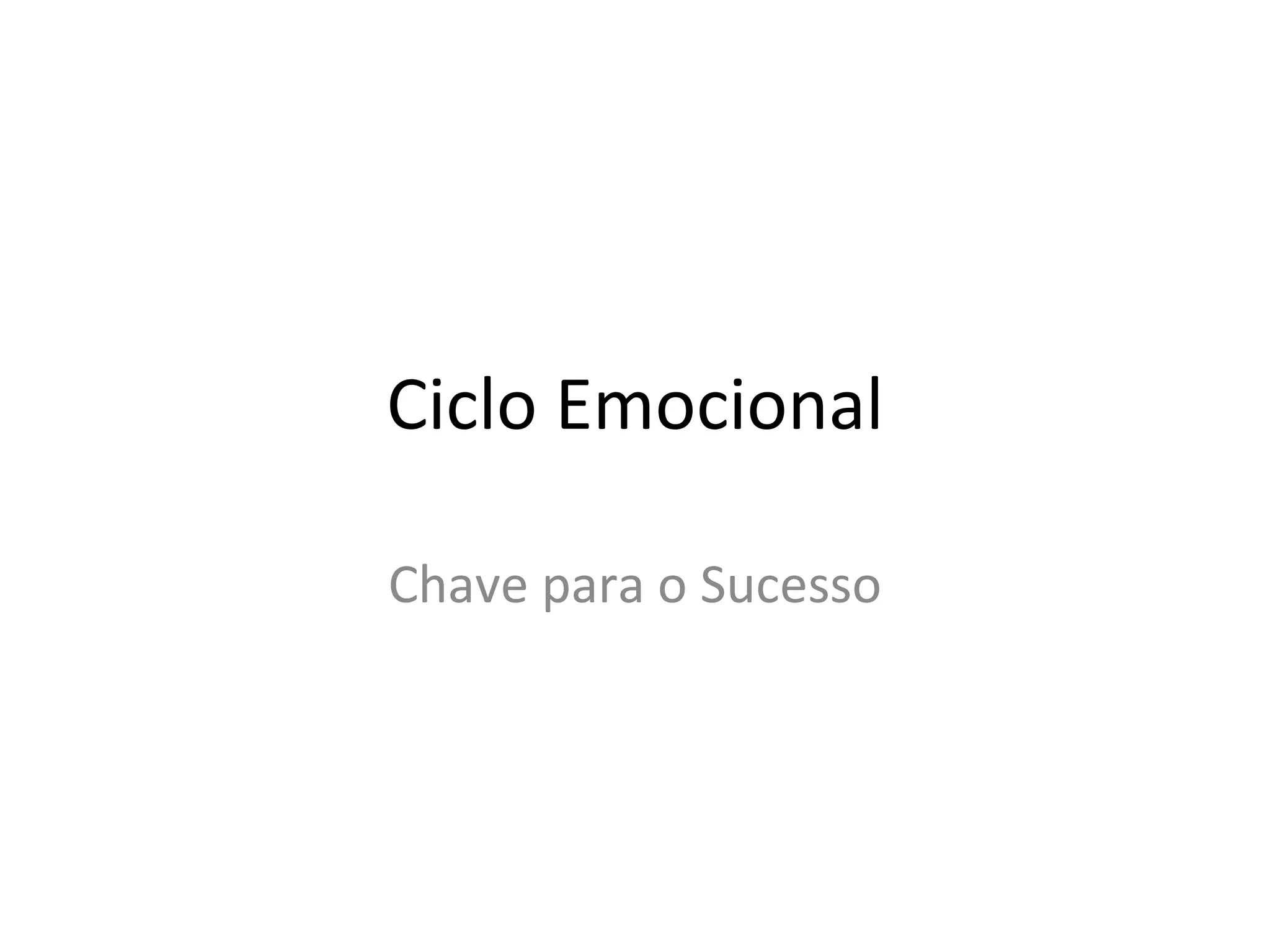 Ciclo Emocional | PPT