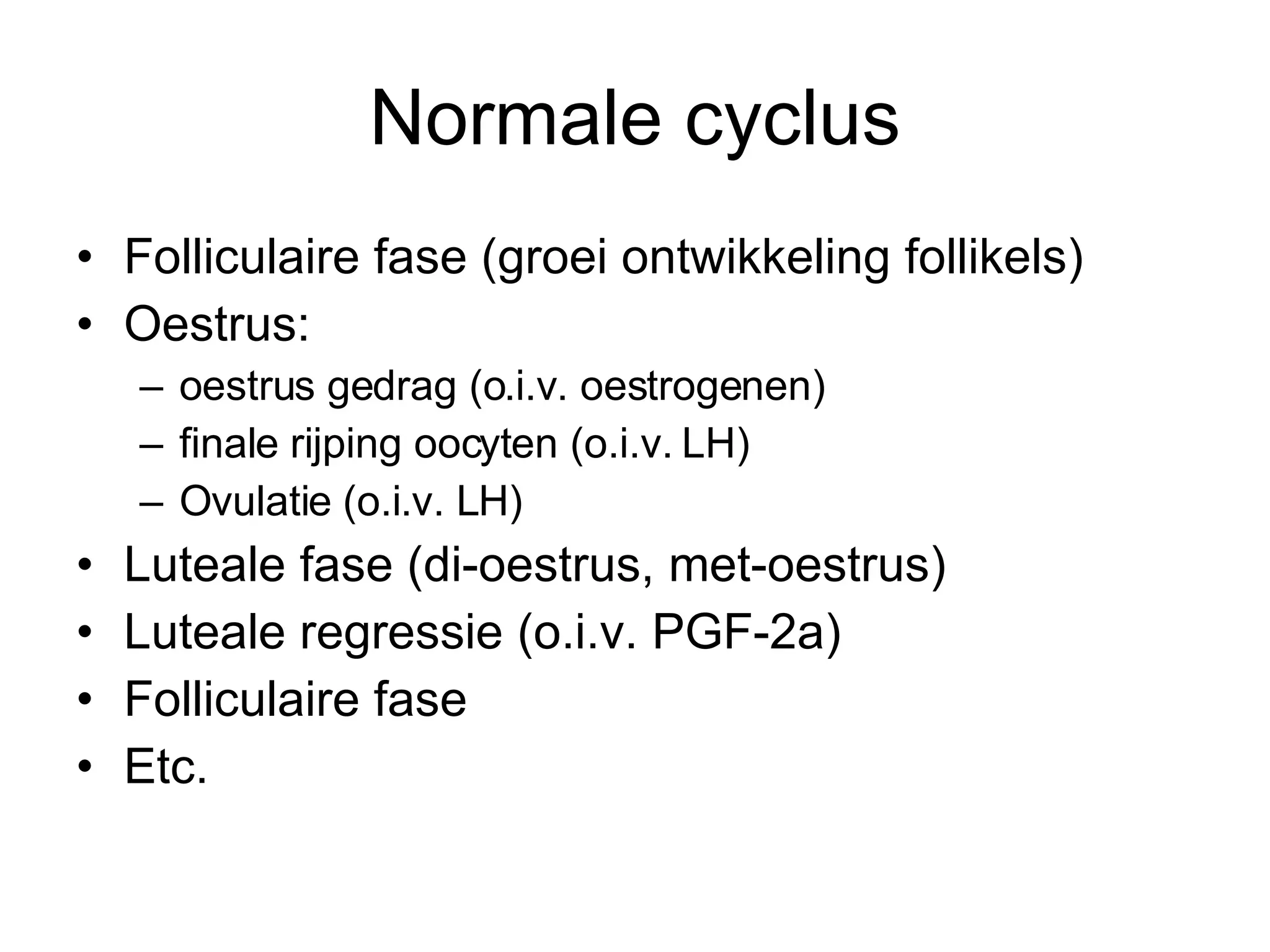 Ciclo Estral Varias Especies | PPT