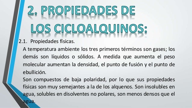 Caracteristicas De Los Cicloalquenos