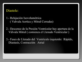 Ciclo cardiaco | PPT