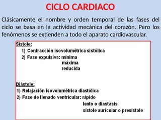 Ciclo cardiaco UNIVERISAD CESAR VALLEJO. | PPTX