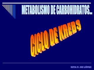 Ciclo de krebs (cap. viii) | PPT