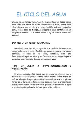 Ciclo del agua | PDF