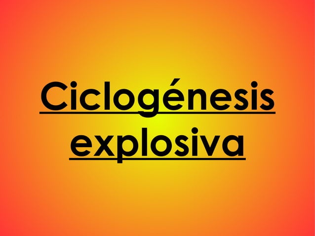 Ciclogenesis Explosiva | ODP