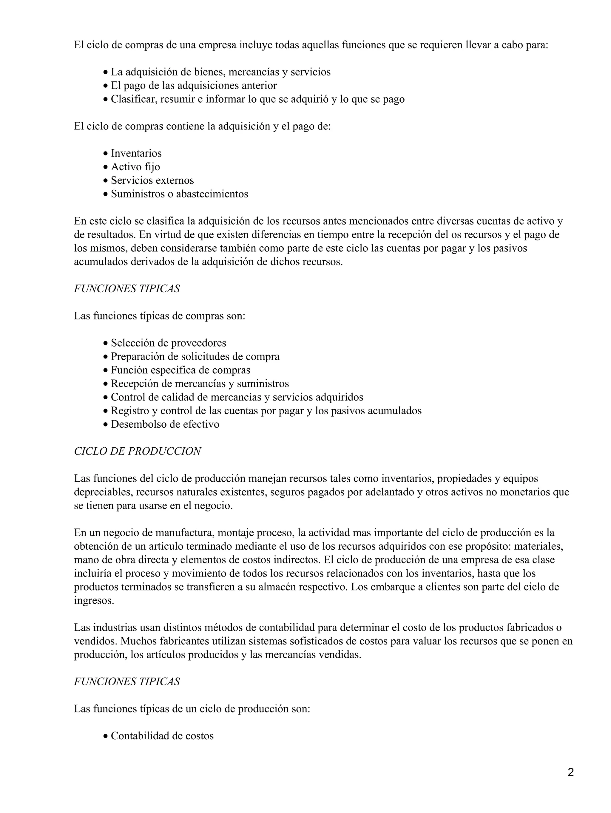Ciclo ingresos definicion | PDF
