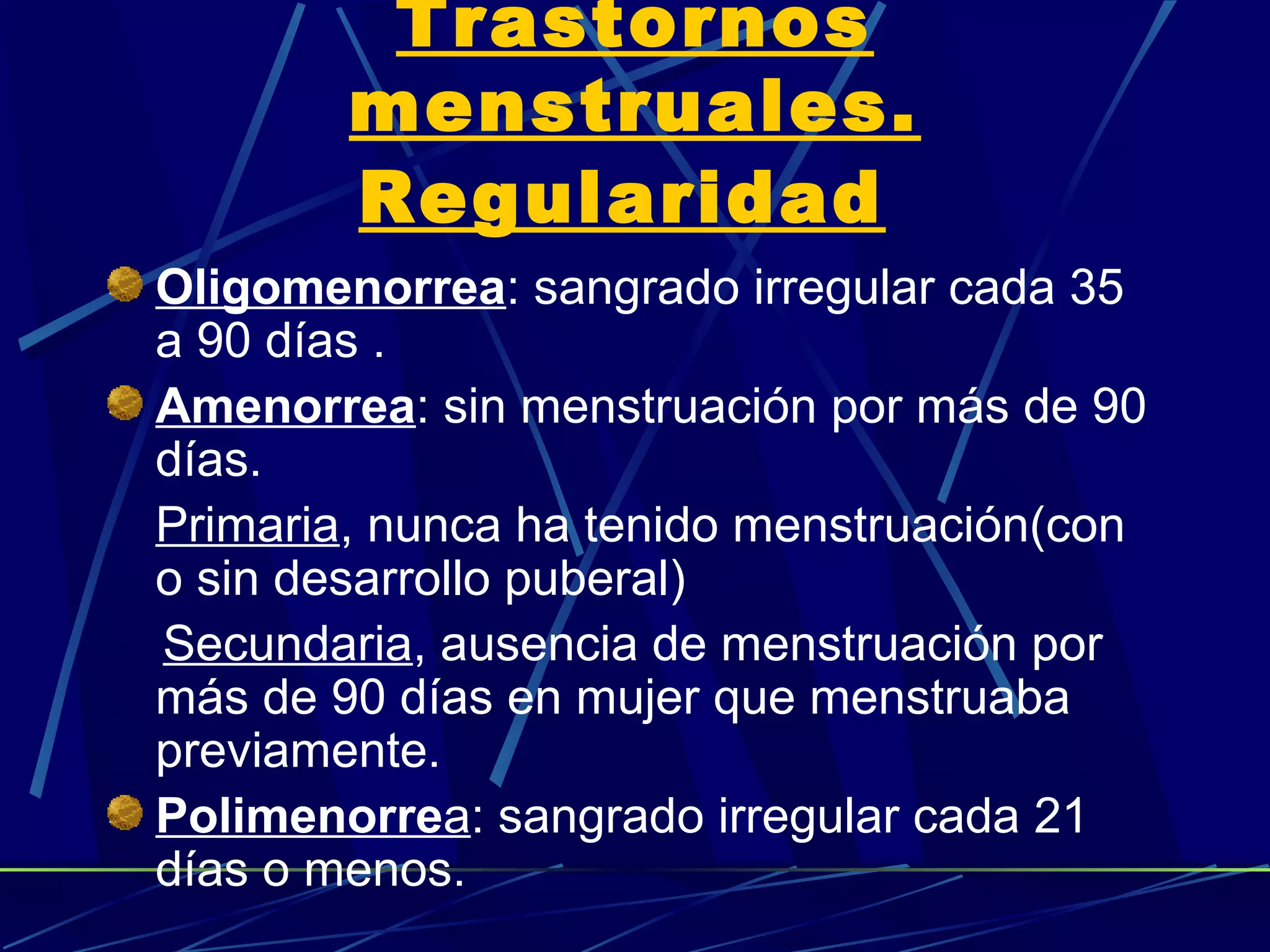 Ciclo menstrual amenorreas