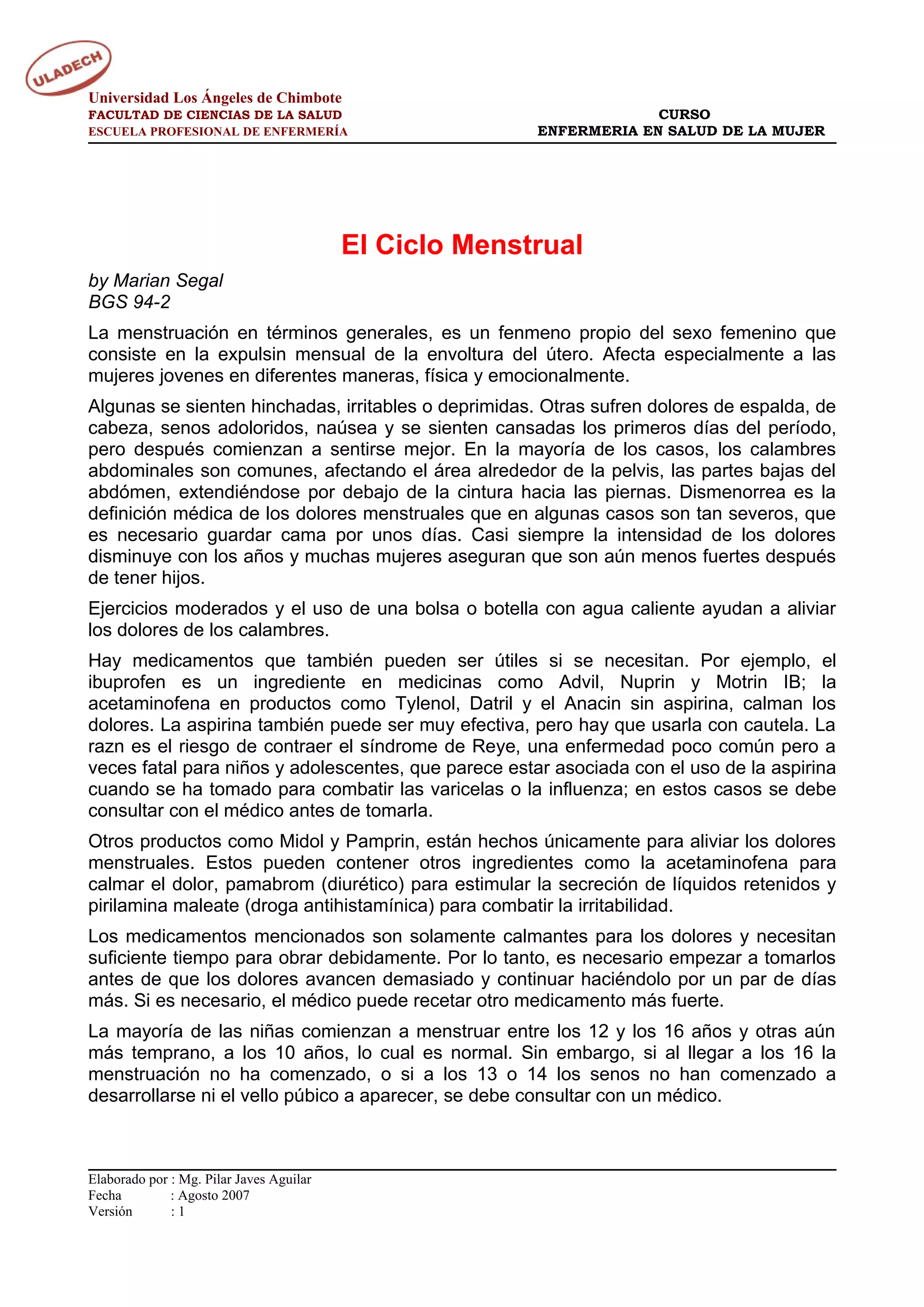 Ciclo menstrual infertilidad-y_anticoncepcion | PDF