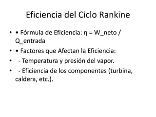 Ciclo-Rankine y sus procesos y ejemploss | PPTX