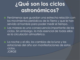 Ciclos astronómicos | PPTX
