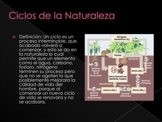 Ciclos de la naturaleza | PPT