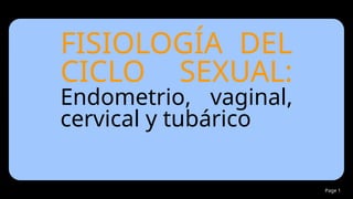 CICLO SEXUAL en todas sus vertientes aprende | PPTX