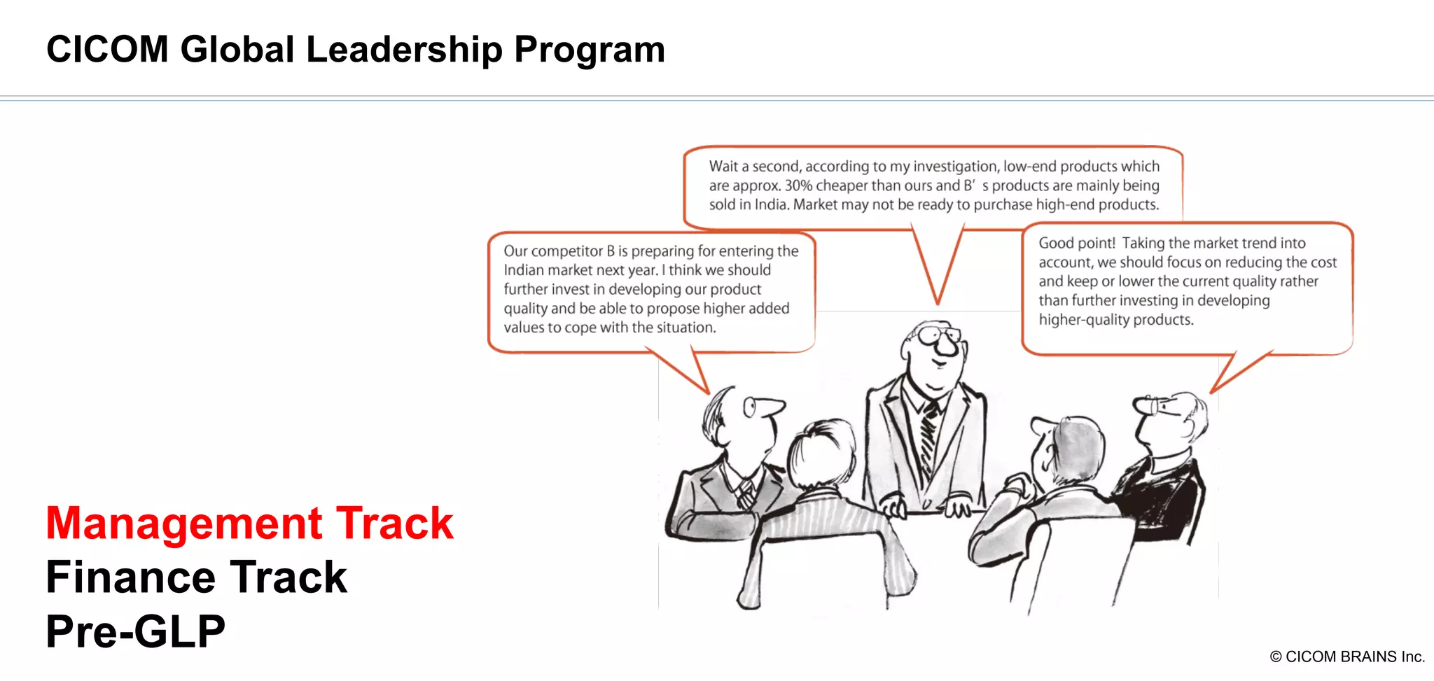 Global Leadership Program:CICOM BRAINS Inc. | PPT