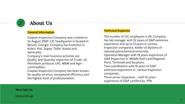 Caspian Inspection Company | CIC | PPT