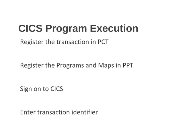 Cics application programming - session 2 | PPT