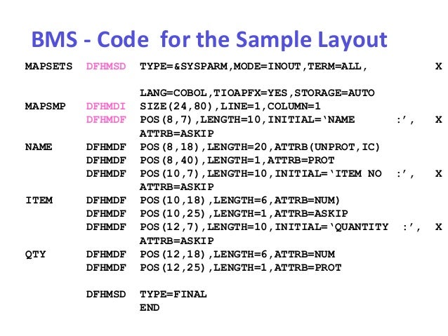 CICS basic mapping support - session 3
