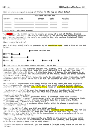 Cics cheat sheet | PDF