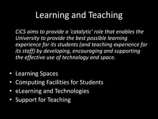 CiCS Service Strategy | PPTX | IT and Internet Support | Internet