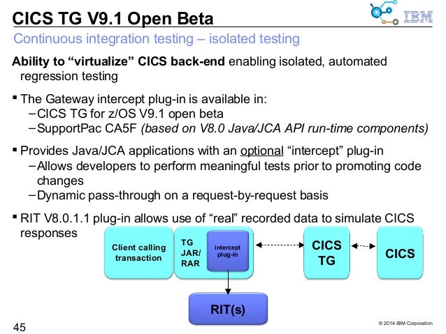 CICS TG for z/OS V9.1 open beta - Overview