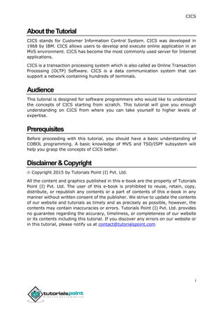 Cics tutorial | PDF