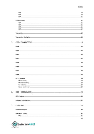 Cics tutorial | PDF