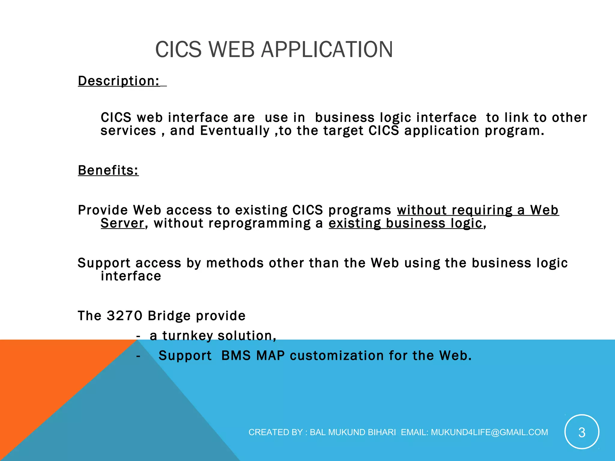 Cics web interface new | PPT
