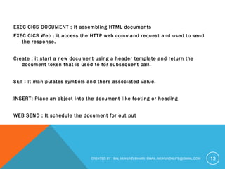 Cics web interface new | PPT