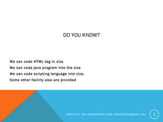 Cics web interface new | PPT