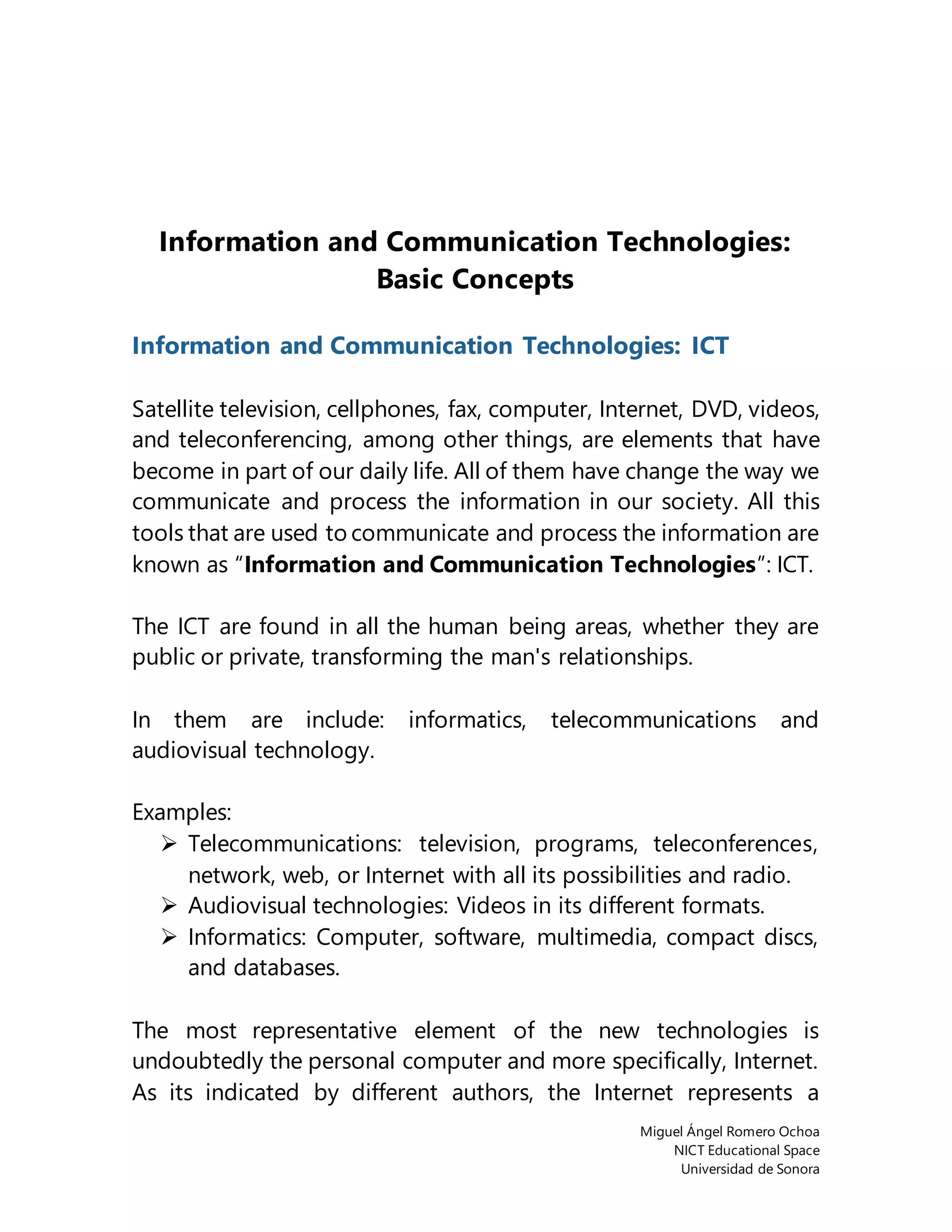 ICT Basic Concepts | DOCX | Data Storage and Warehousing | Computing