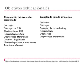 COAGULACION VASCULAR DISEMINADA EN PACIENTE OBSTETRA | PPTX